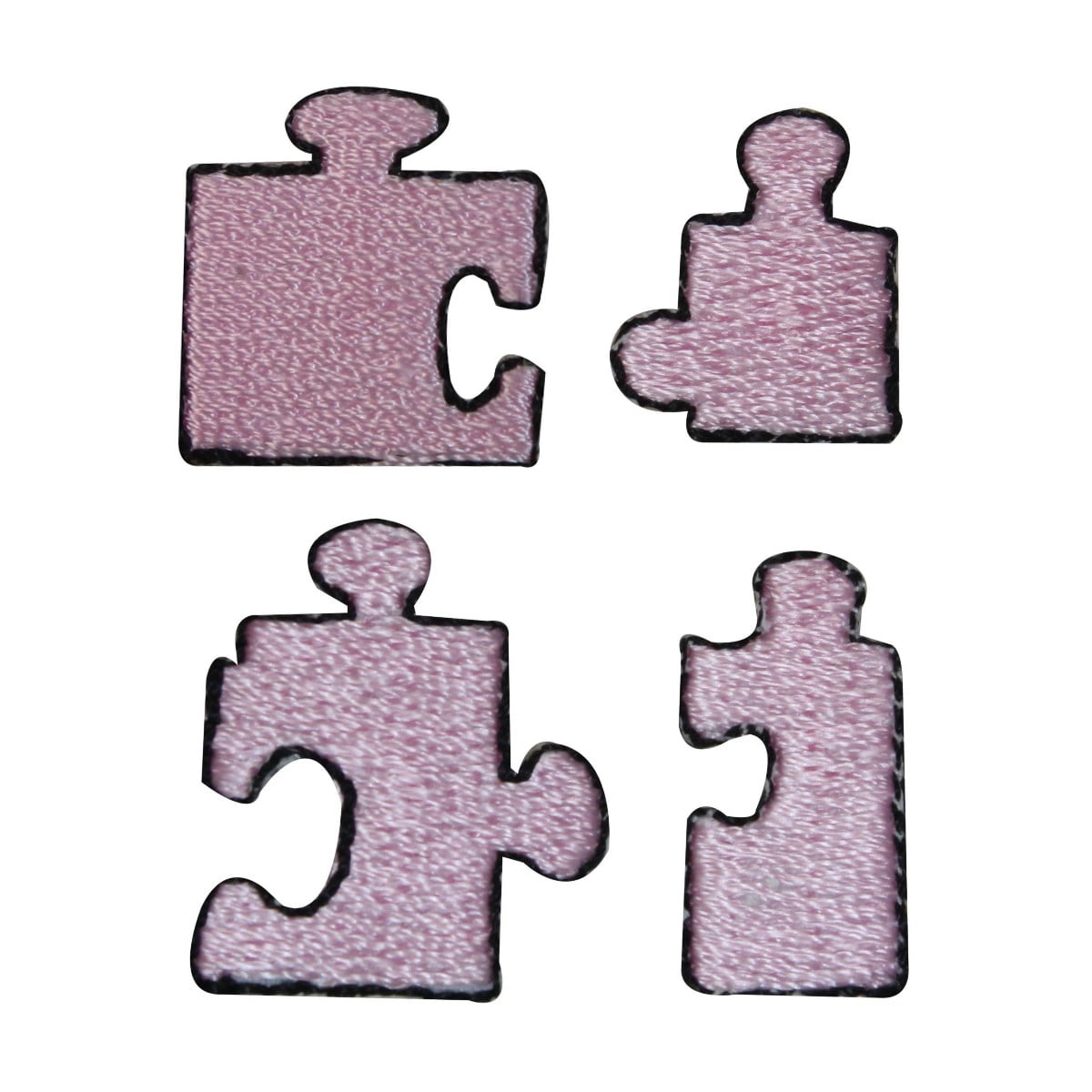 ID 3195ABCD Set of 4 Assorted Puzzle Pieces Patches Embroidered Iron On ...