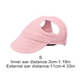 Adjustable Canvas Pet Baseball Cap with Ear Holes Sun Protection Dog ...