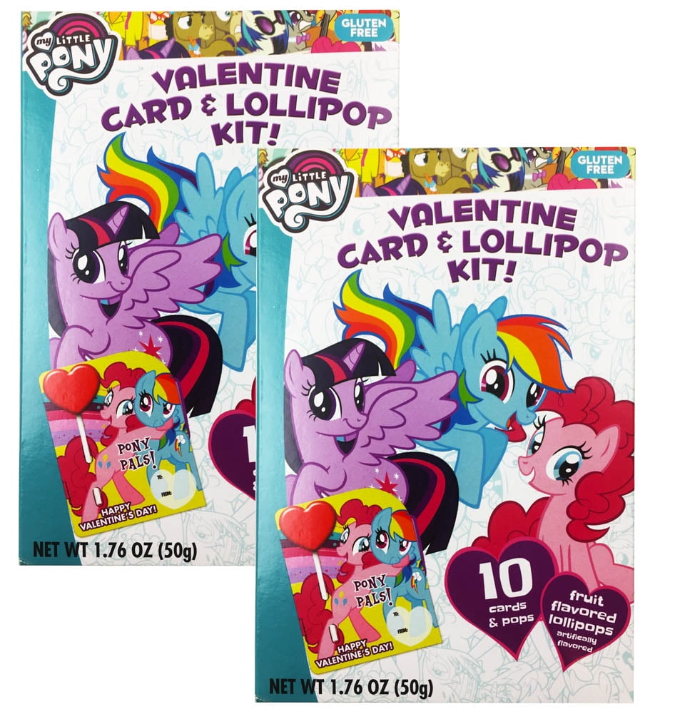 Flix Candy My Little Pony Valentine Card & Lollipop Kit, 1.76 Oz., 10 ...