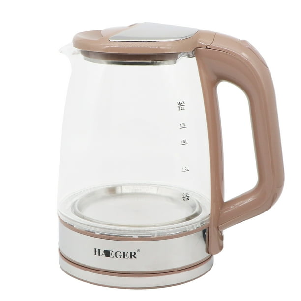 Electric Kettle , 2000W Wide Opening 2.2L Glass Tea Kettle & Hot Water ...