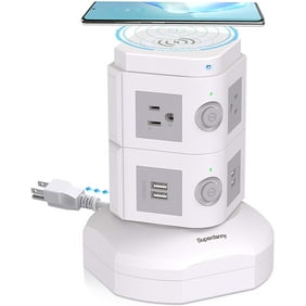 ChargeHub Powerstation 360 Surge Protector Power Strip - Almond ...