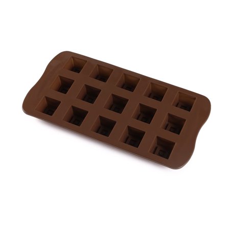 15 Slots Square Grid Silicone Molds Chocolate Mold Jelly Pudding Pastry ...