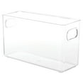 EatEx 2 Pack Clear Plastic Storage Organizer Bin with Handles ...