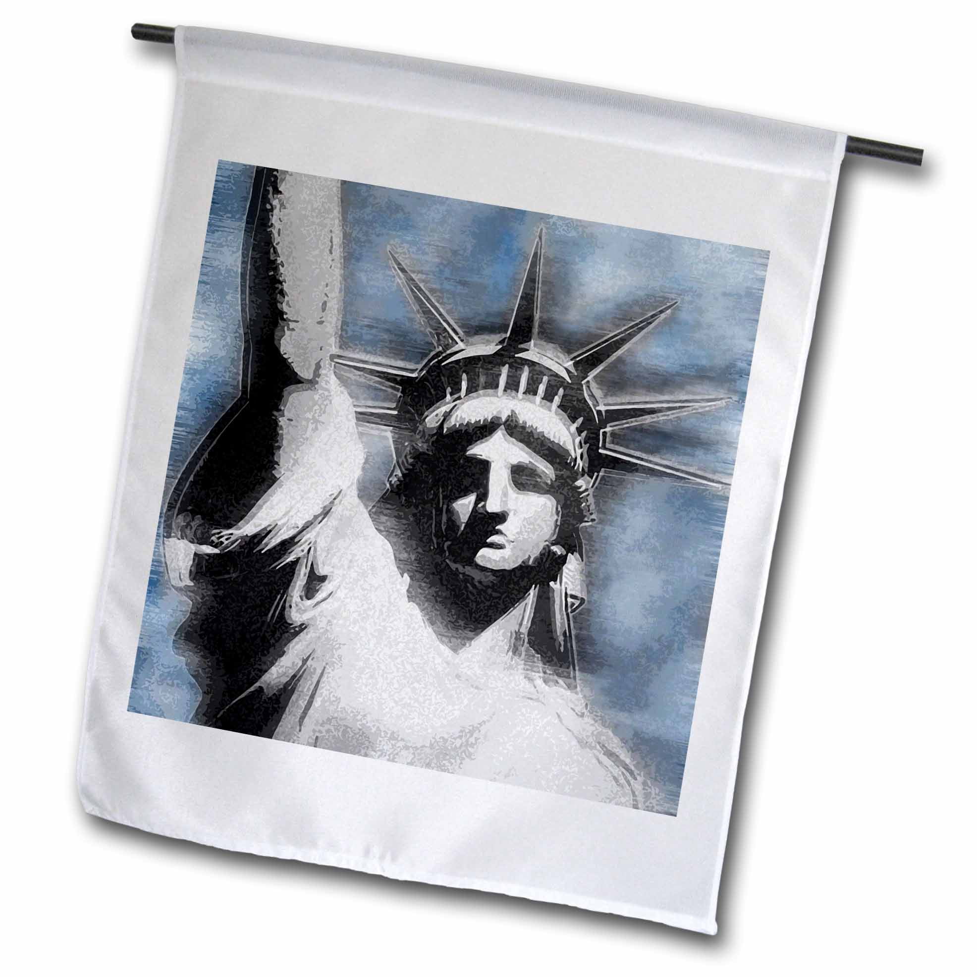 3dRose Lady Liberty digitally stylized Statue of Liberty in gray and ...