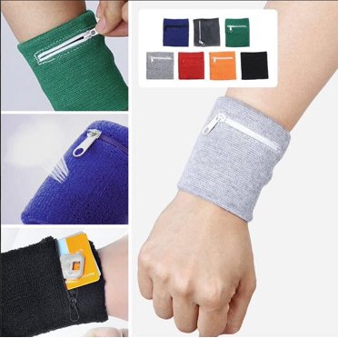 Naturegr 1Pc Wallet Pouch Wrist Wrap Bandage Support Zipper Running ...