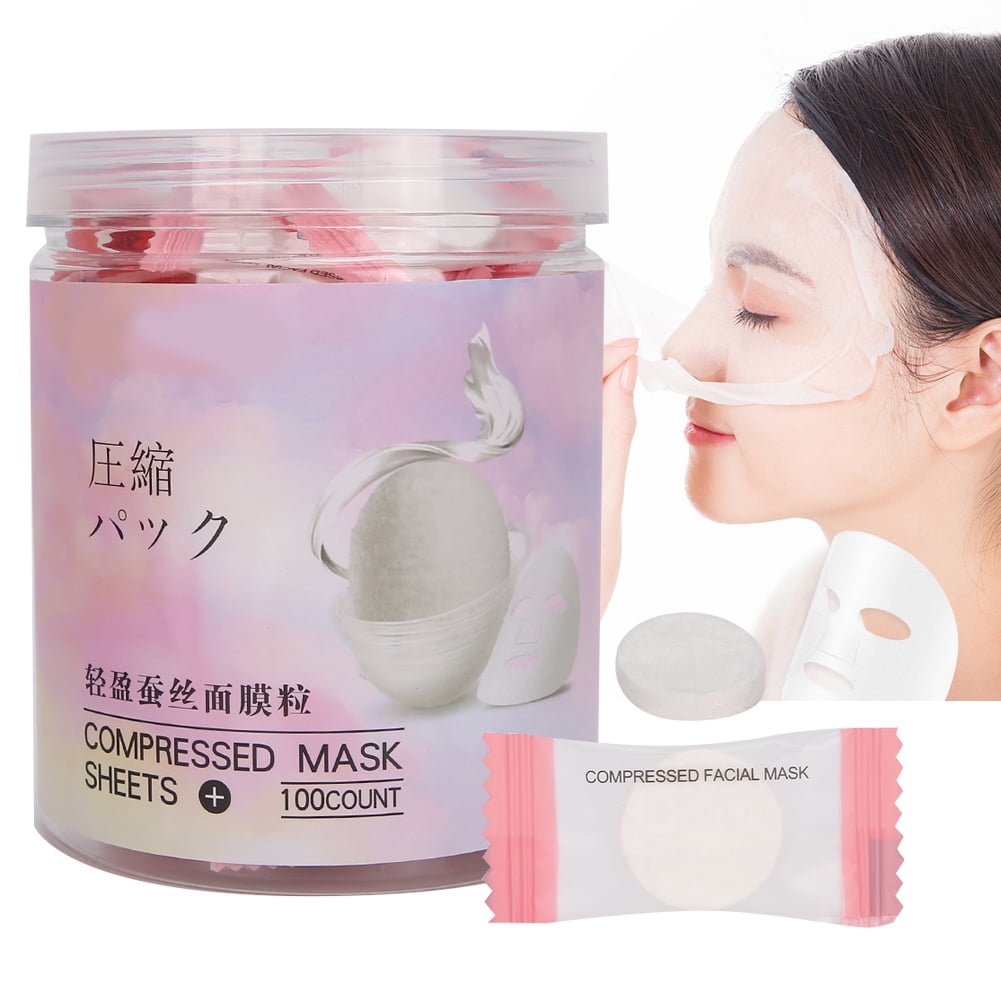 mascarilla comprimida desechable hoja de 100pcs Mascarilla facial comprimida Mascarilla facial ...