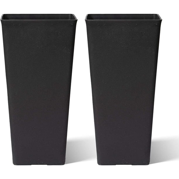 Tall Black Outdoor Pots