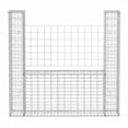 vidaXL Gabion Basket U-Shape Galvanized Steel Raised Bed Fence Multi ...