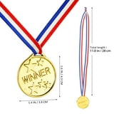 50 Pcs Award Medals Gold Plastic Winner Award Medals with Ribbon ...