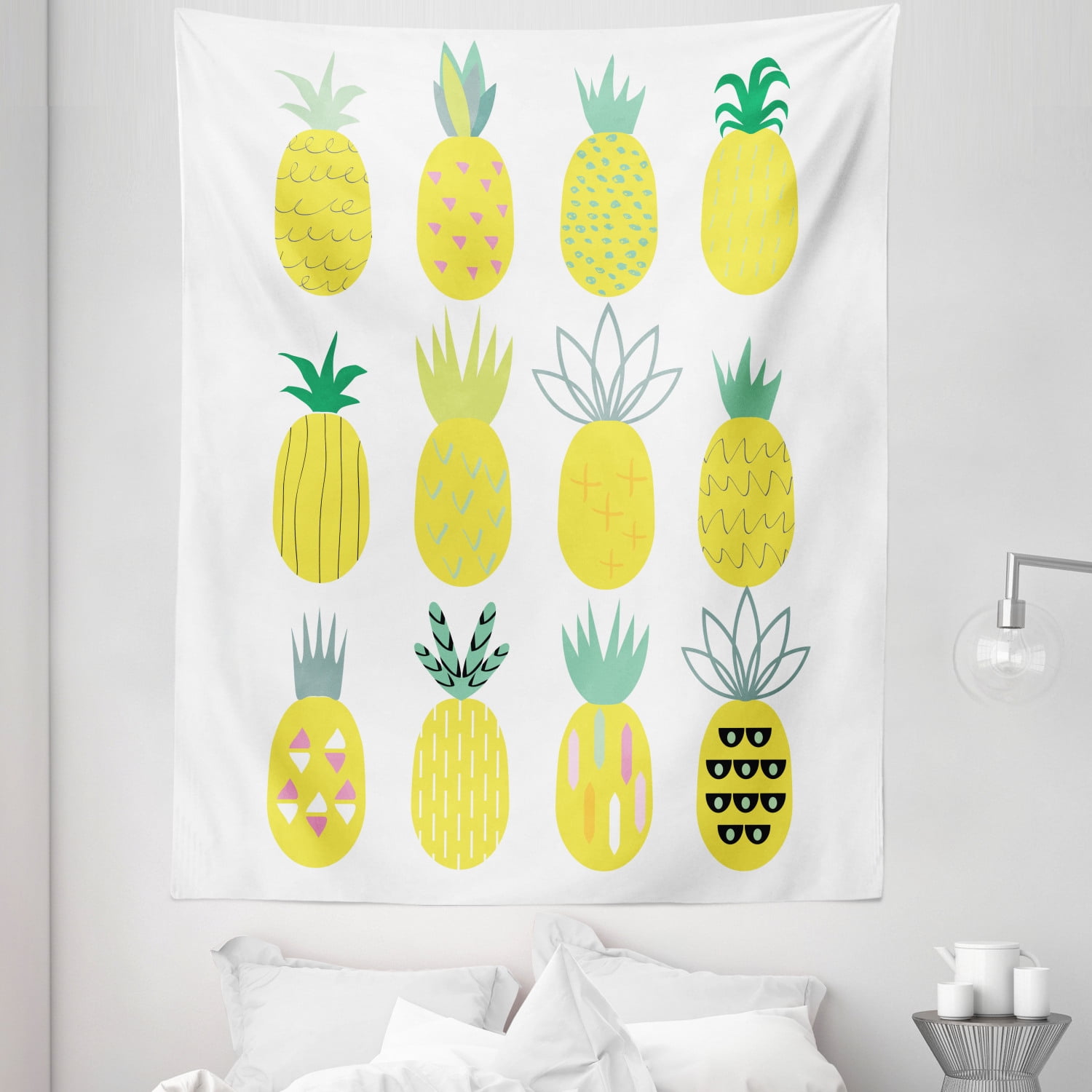 Pineapple Tapestry, Composition of Pineapples with Different Patterns ...