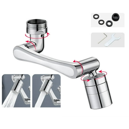 Universal Faucet, 1080 Degree Rotating Splash Spout, Toilet Washing ...
