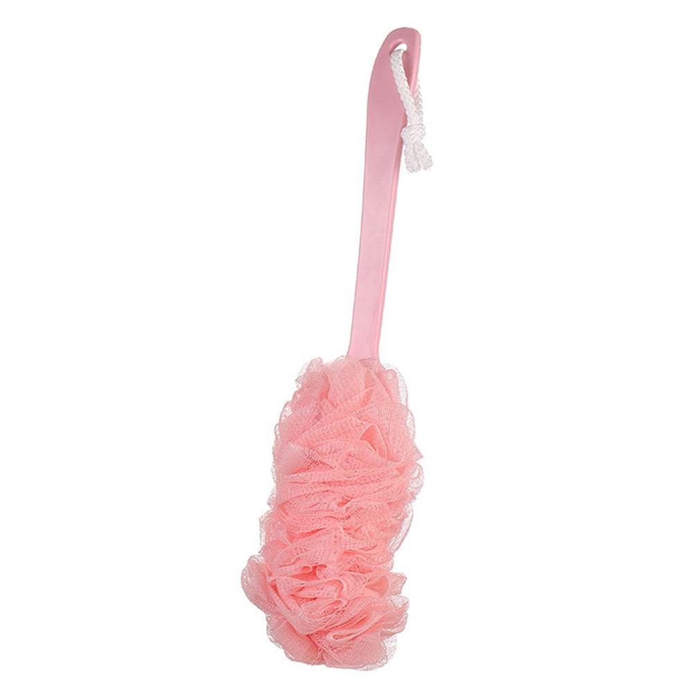 Shower Back Cleaning Brush Long handled bath brush with soft nylon mesh ...