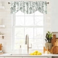 Eucalyptus Leaves Tie Up Valance Curtains Spring Summer Watercolor ...