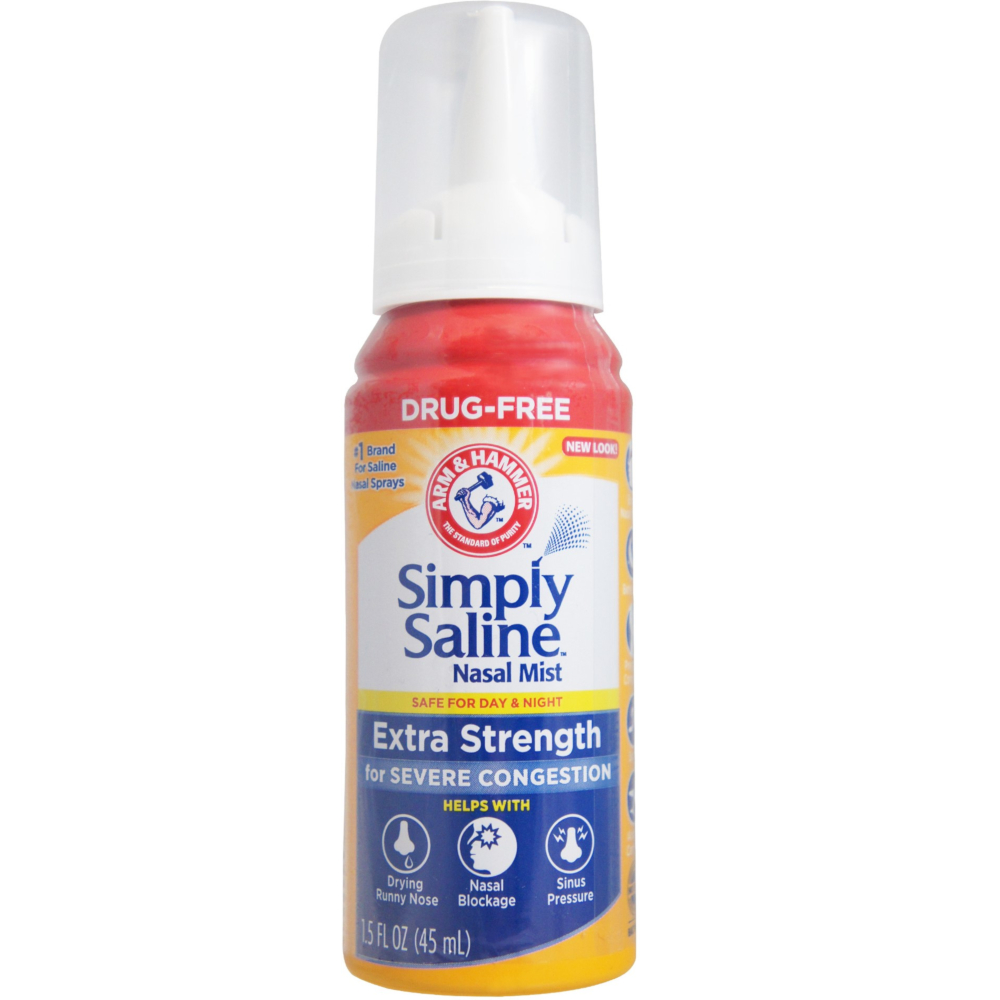 Simply Saline Nasal Mist Extra Strength for Severe Congestion 1.5 ...