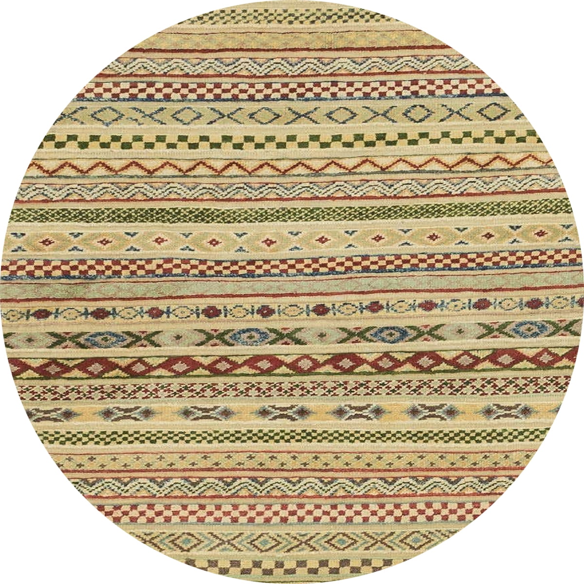 Ahgly Company Indoor Round Abstract Light Brown Solid Area Rugs, 3 ...
