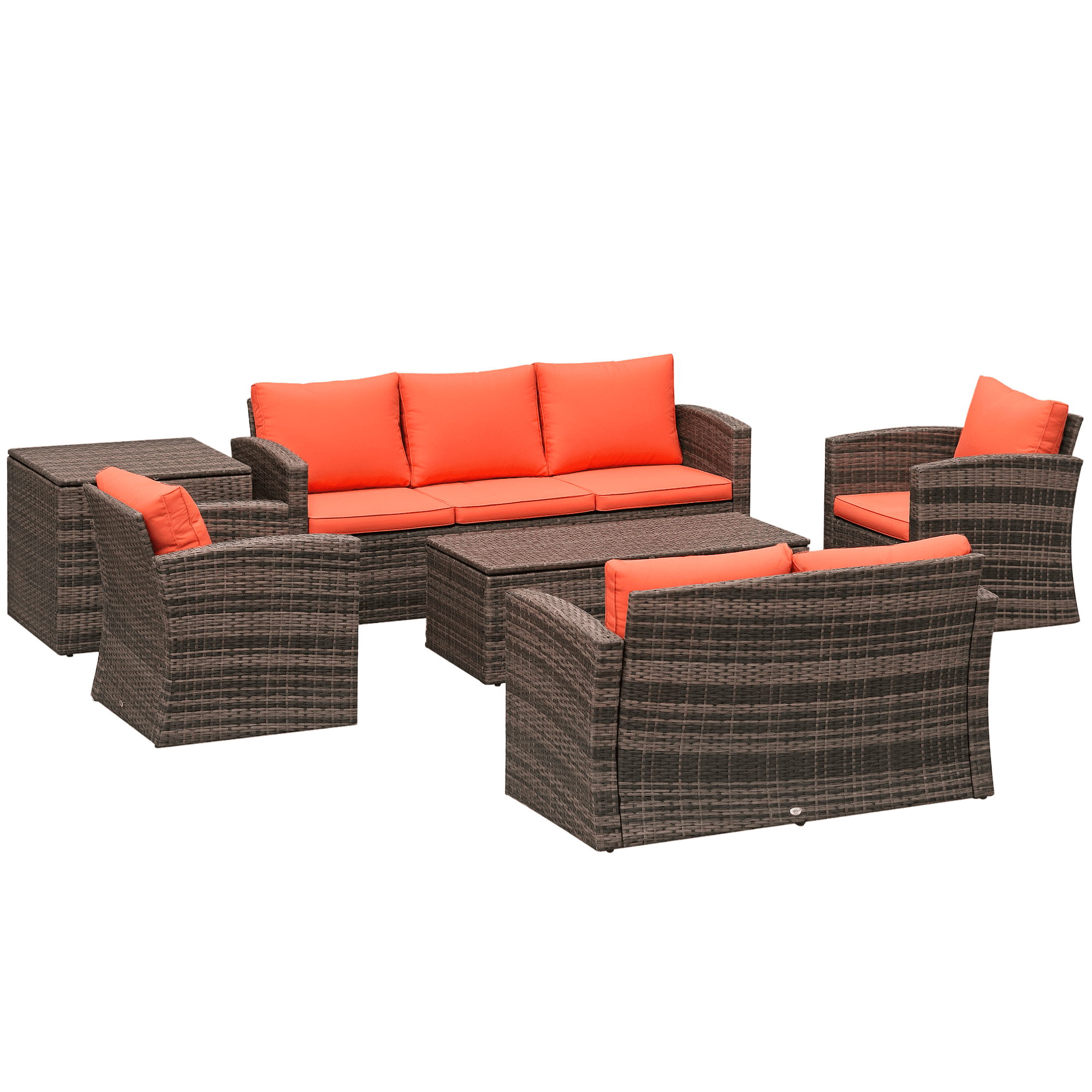 Click here for Outsunny 6pcs Patio Furniture Set Rattan Wicker Pa... prices