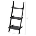 3 Tier Leaning Rack Wall Ladder Book Shelf Bookcase Storage Display ...