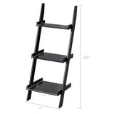 3 Tier Leaning Rack Wall Ladder Book Shelf Bookcase Storage Display ...