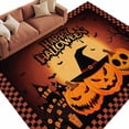 Area Rug for Living Room, Burnt Orange Halloween Non-Slip Indoor Large ...