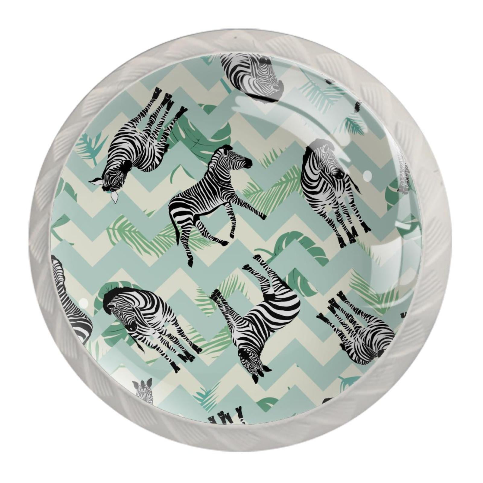 4 Pcs zebra Knobs for Kitchen Cabinet Cupboard Dresser Bookcase Drawer ...