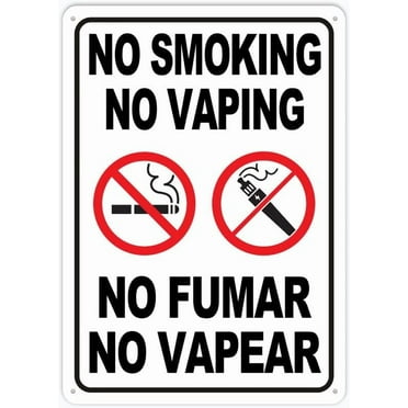 No Smoking No E-Cigarettes No Vaping Symbol Sign - Walmart.com