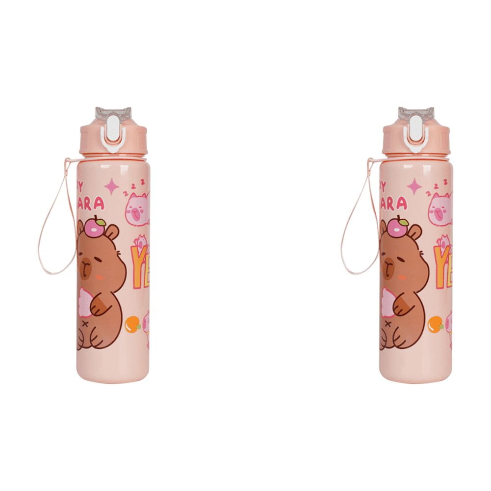 700ml Capybara Con Botella Paja Y () Rosa | Walmart en línea