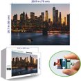1000-Piece Adult Wood Jigsaw Puzzle, New York City Skyline Sunset with ...