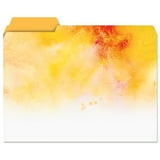 Current File Folders, Brushstrokes, Staggered Tabs, 9-1/2 x 11-3/4, Set ...