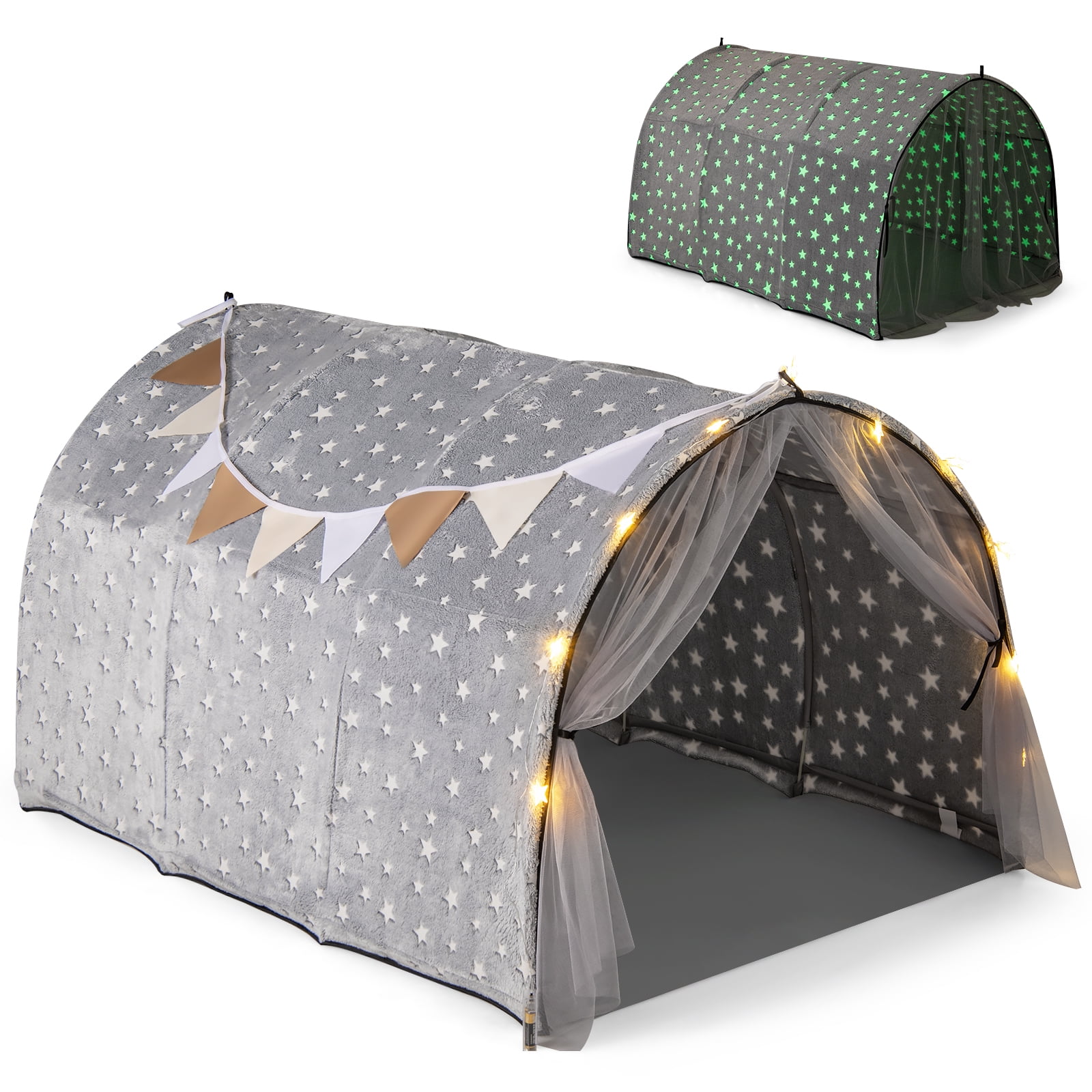 Click here for Gymax Kids Bed Tent Children Bed Canopy W/Glow In... prices