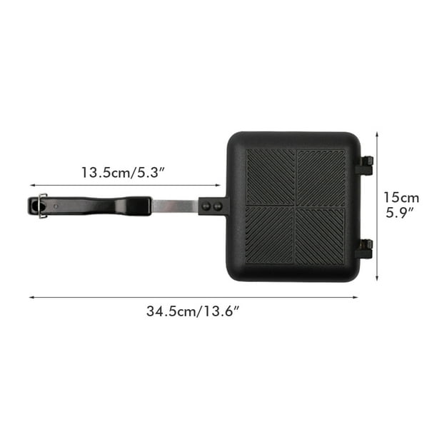 Aluminum Double Sided Frying Pan Dual Sided Sandwich Maker Pan with ...