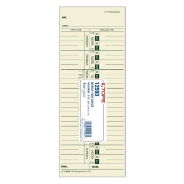 TOPS, TOP30041, Daily Time Sheet Form, 2 / Pack, White - Walmart.com