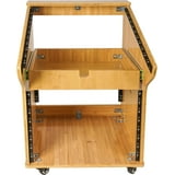 Sound Town DIY Solid Carbonized Bamboo Studio Rack with 11U Slant Mixer ...