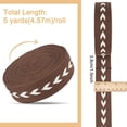 5 Yards Polycotton Jacquard Arrow Ribbon Clothes Accessories Coconut ...