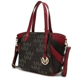 Mia K. Collection Estella Signature Satchel Bag - Walmart.com