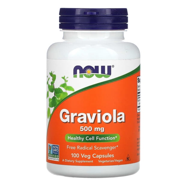 NOW FOODS GRAVIOLA 500 MG 100 CAPSULAS | Bodega Aurrera en línea