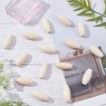 100pcs Unfinished Natural Wood Beads Undyed Large Hole Beads Oval Old ...