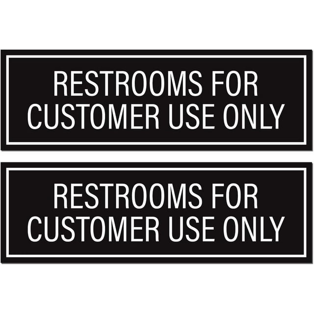 Restrooms for Customer Use Only Sticker Signs (Pack of 2) - Walmart.com