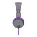 JLab Audio Neon On Ear Headphones with Universal Mic - Gray / Purple ...