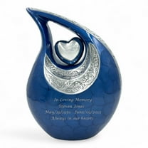 Personalized Blue Teardrop Cremation Urn for Adult Human Ashes ...