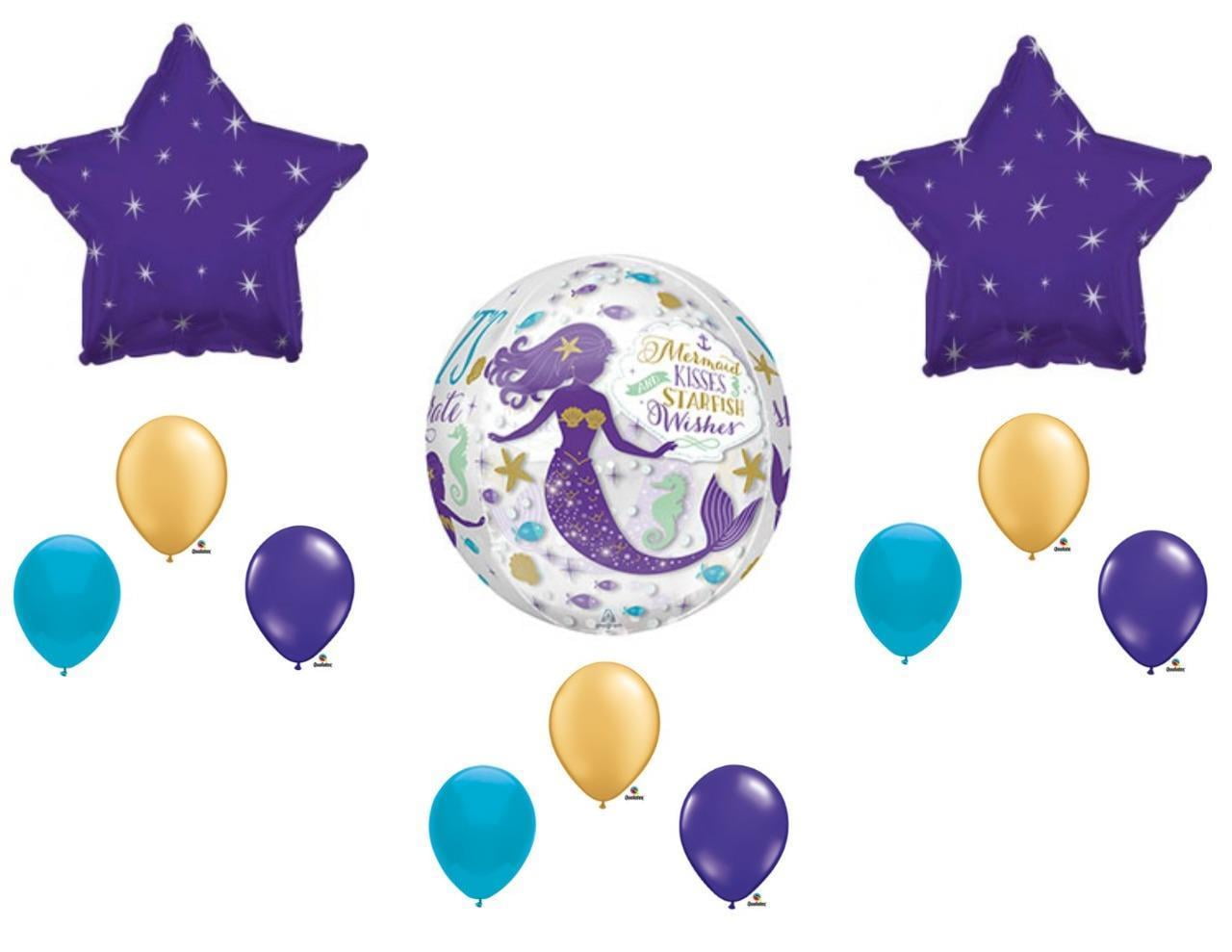 Mermaid Kisses Starfish Wishes Birthday Party Balloons Decoration ...