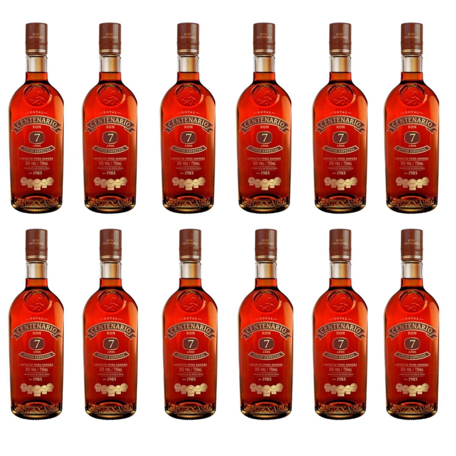 Pack de 12 Ron Royal Centenario 7 años 750 ml Royal Centenario 7 años ...