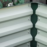 Outsunny 23.5'' Raised Galvanized Metal Garden Bed Kit, Set of 2, Green ...