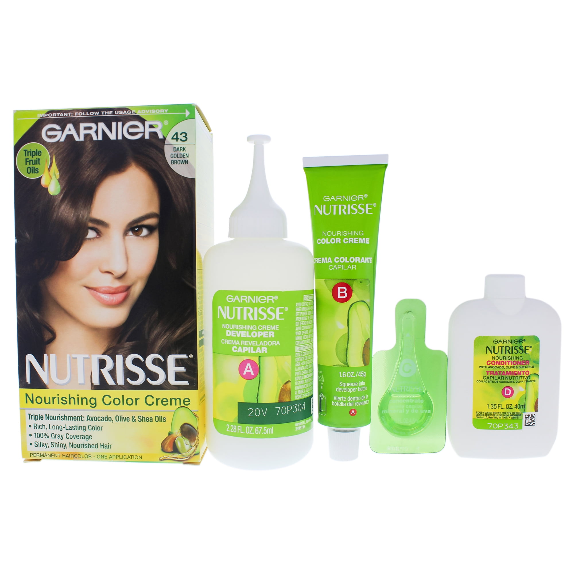 Garnier Color de pelo Crema de color nutritiva Nutrisse - #43 Marrón ...