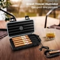 Travel Cigar Humidor Case - Portable Cigar Box with Humidifier Disc ...