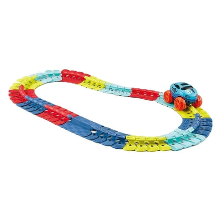 Race Track for Boys Kids, Flexible Car Racing Track with LED Light-Up ...