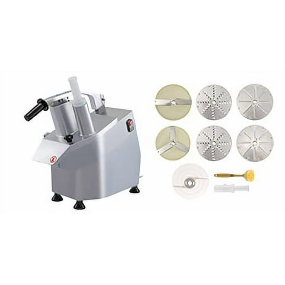 Commercial Food Processor 2 Feeding Holes, 550W Electric Vegetable ...