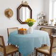 Blue Gradient Summer Ocean Table Cloth 54x54in, Waterproof Square ...