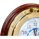 Nagina International Nautical Time Tide Clock On Premium Wooden Base ...