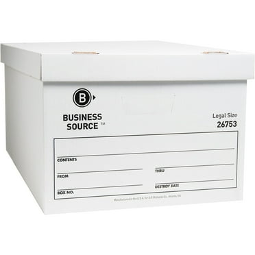 Business Source, BSN26756, Heavy Duty Letter Size Storage Box, 12 ...