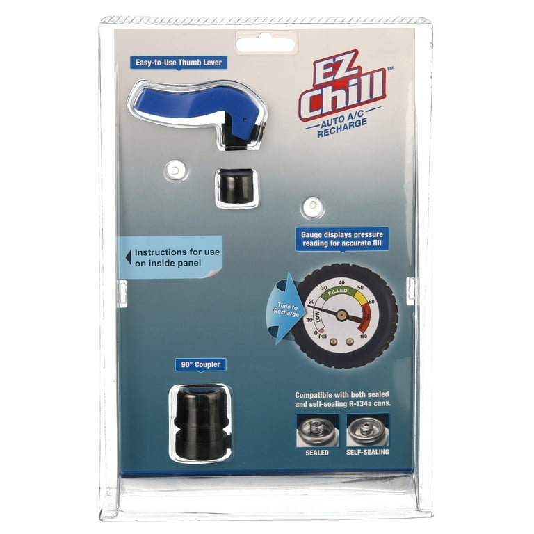 EZ Chill Auto A/C Recharge Kit With Reusable R-134A Gauge, 57% OFF